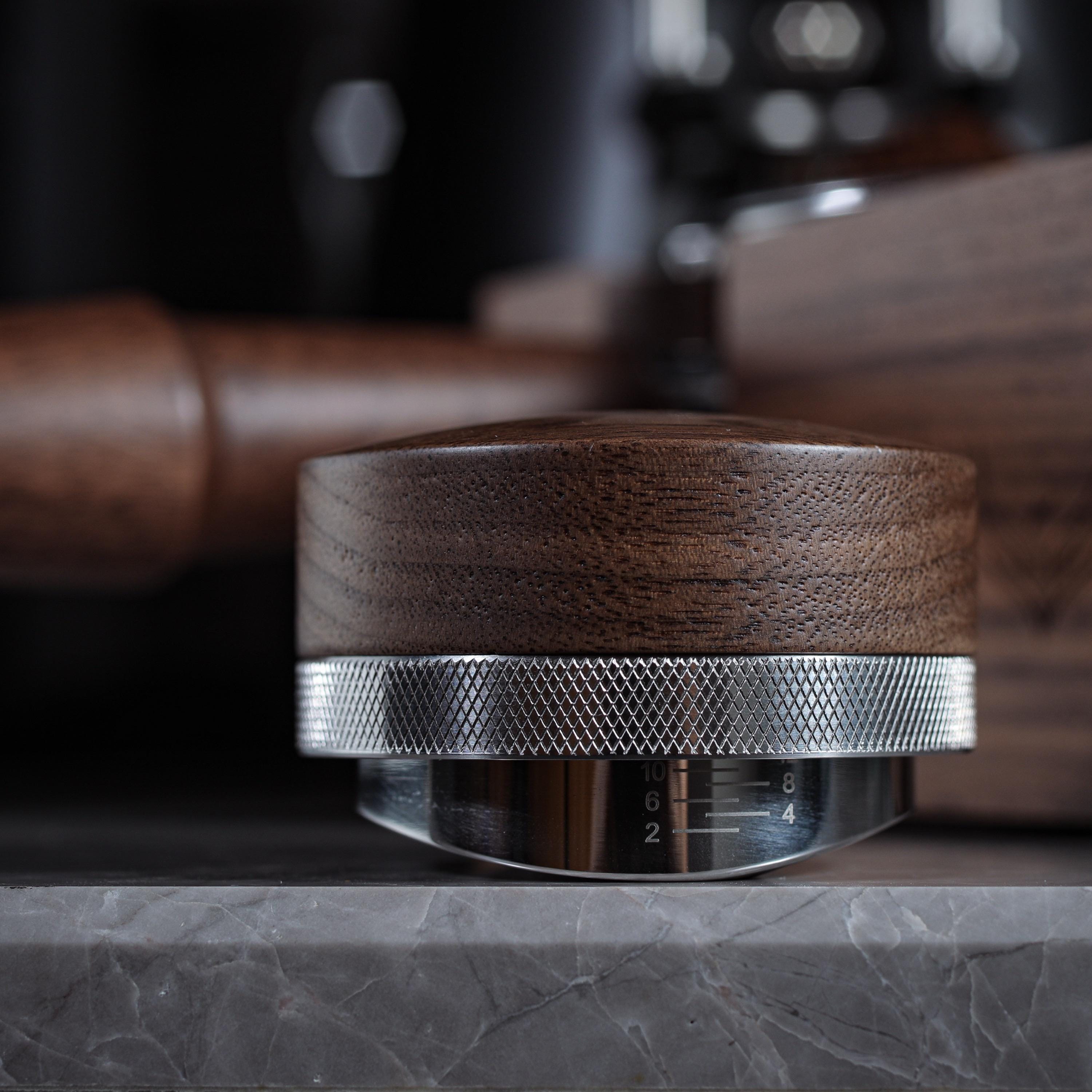 Walnut Espresso Distributor Adjustable Coffee Leveler Tool | Precision ...