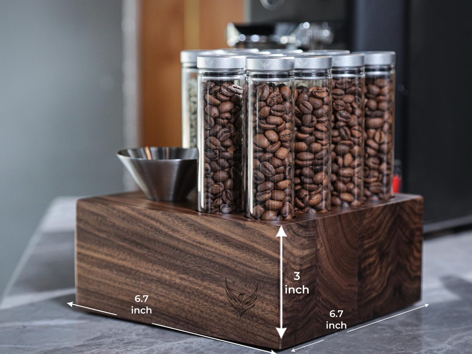 Coffee Bean Cellar Single Dose Storage Tubes- 12 Pcs Glass Espresso ...