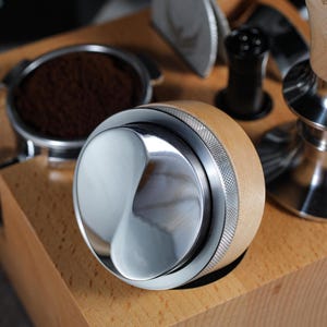 54mm Espresso Distributor: Adjustable Coffee Leveler With Maple Wood ...