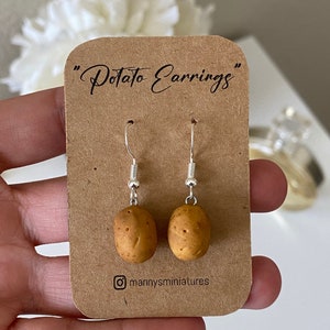 Potato Earrings - Food Earrings - Polymer Clay Earrings - Food Jewelry ...