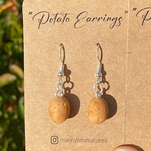 Potato Earrings - Food Earrings - Polymer Clay Earrings - Food Jewelry ...