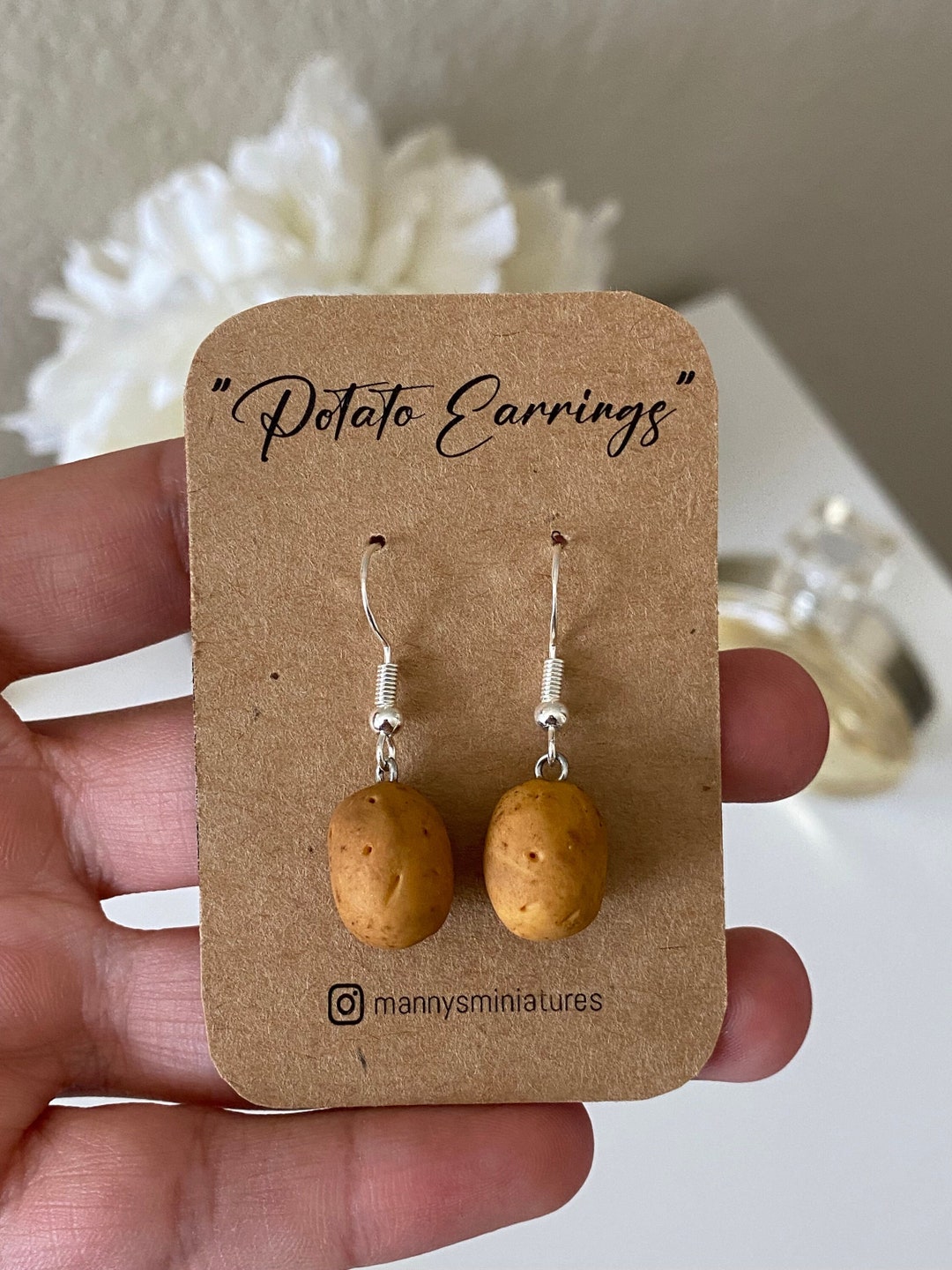 Potato Earrings - Food Earrings - Polymer Clay Earrings - Food Jewelry ...