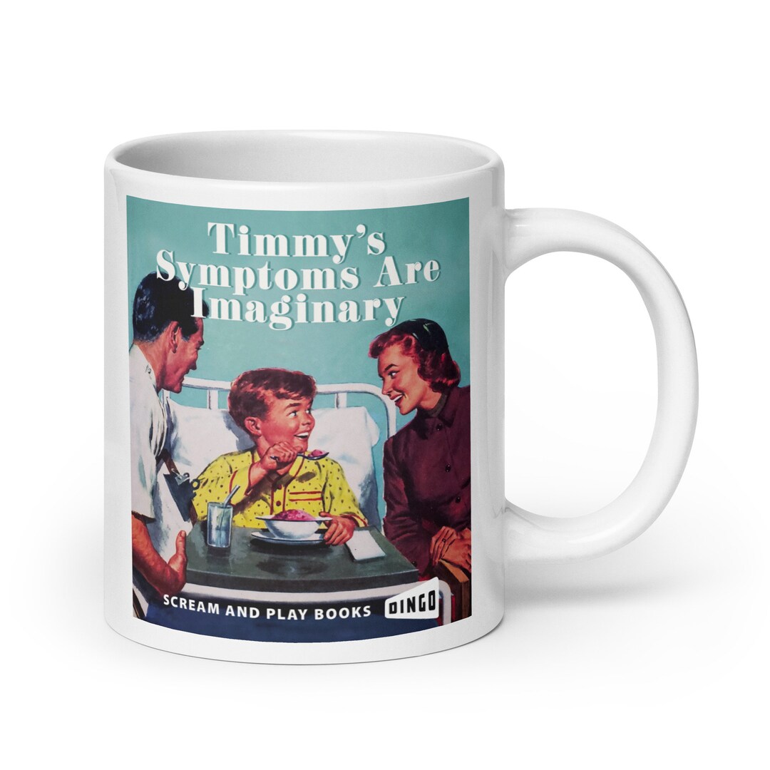 Timmy's Symptoms: Story Time Covers From DINGO! White Glossy Mug - Etsy