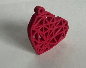 Geometric Heart Key Ring (stl File) - Etsy