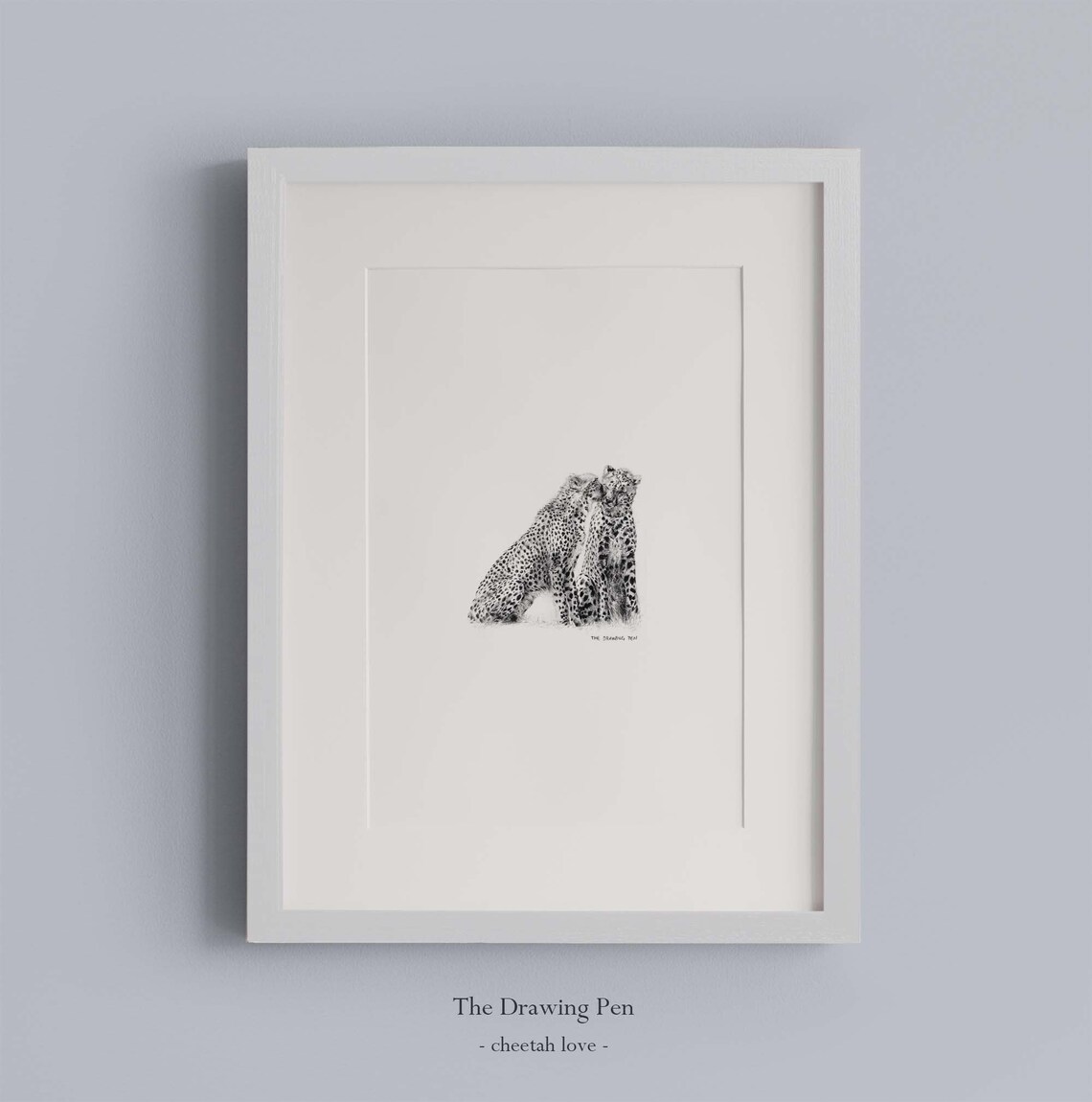 Cheetah Pencil Drawing Wall Art Minimalist Animal Wall Art - Etsy