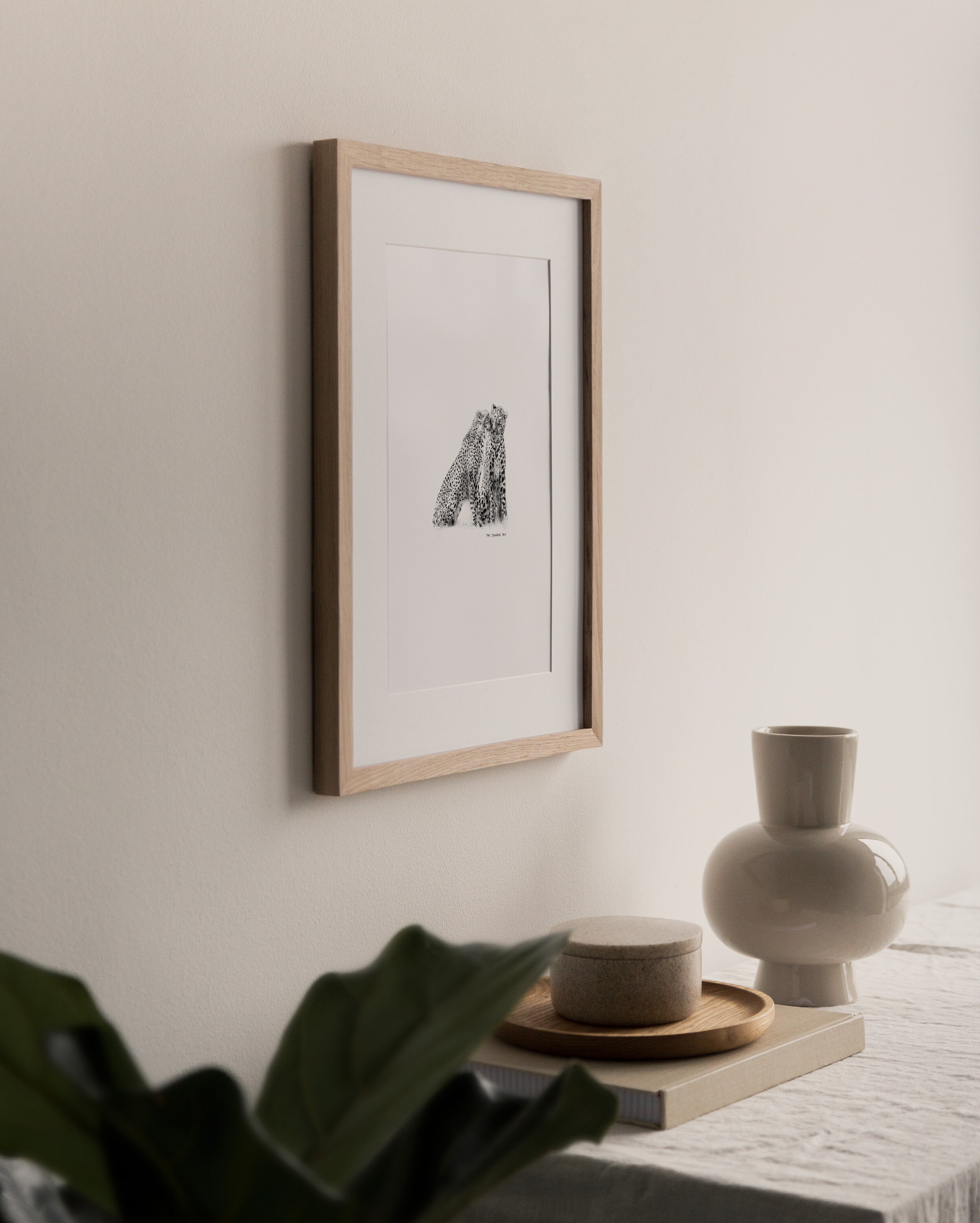 Cheetah Pencil Drawing Wall Art | Minimalist Animal Wall Art Pencil ...