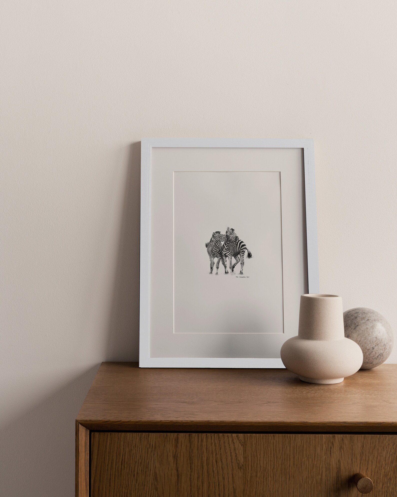 Zebra Pencil Drawing Wall Art Minimalist Animal Wall Art - Etsy