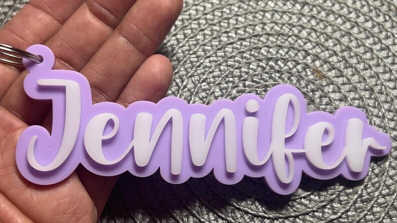 Personalized Acrylic Key Chain / Backpack / Name Tag - Etsy