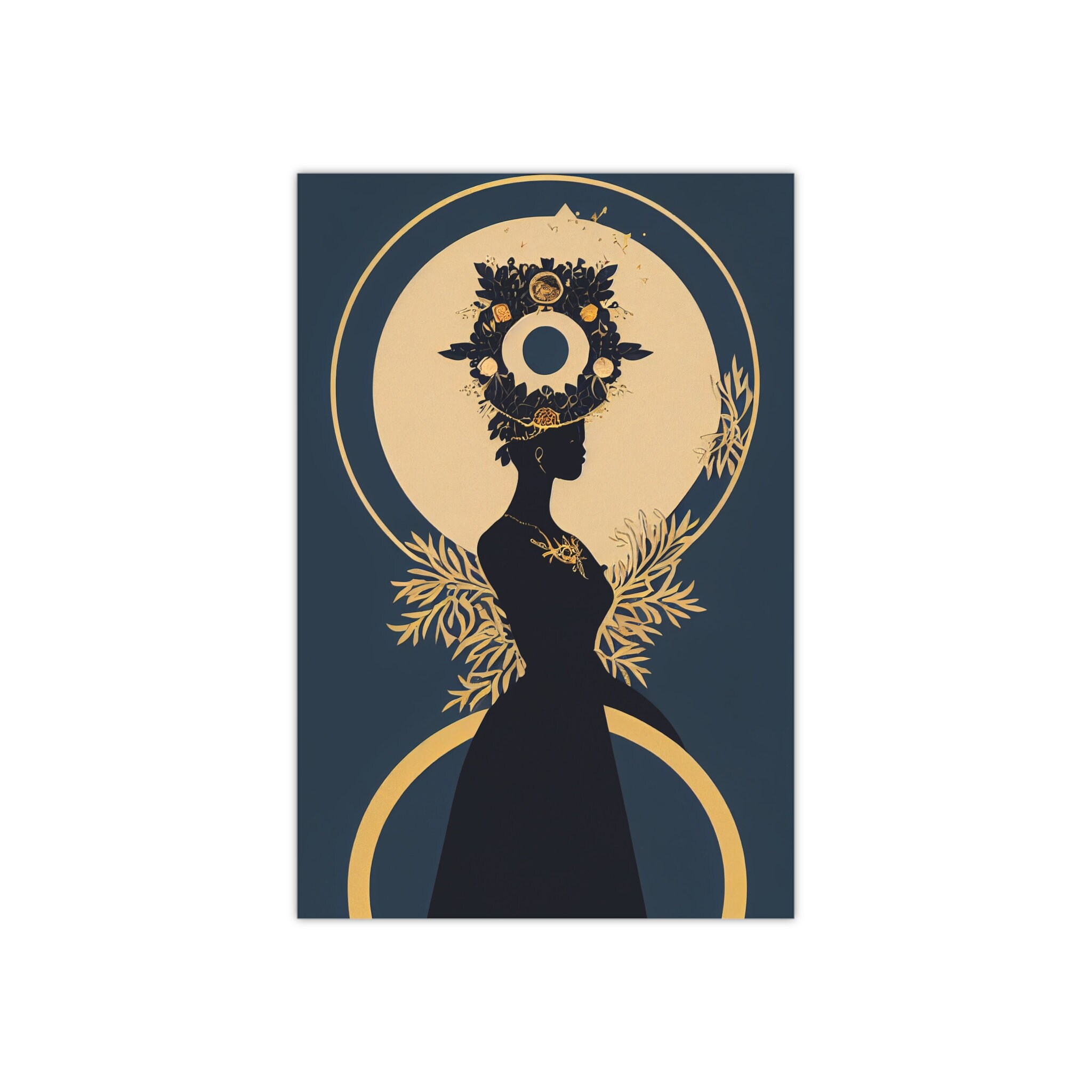 Dark Goddess Blue and Gold Satin Posters 300/210gsm Princess Goddess ...