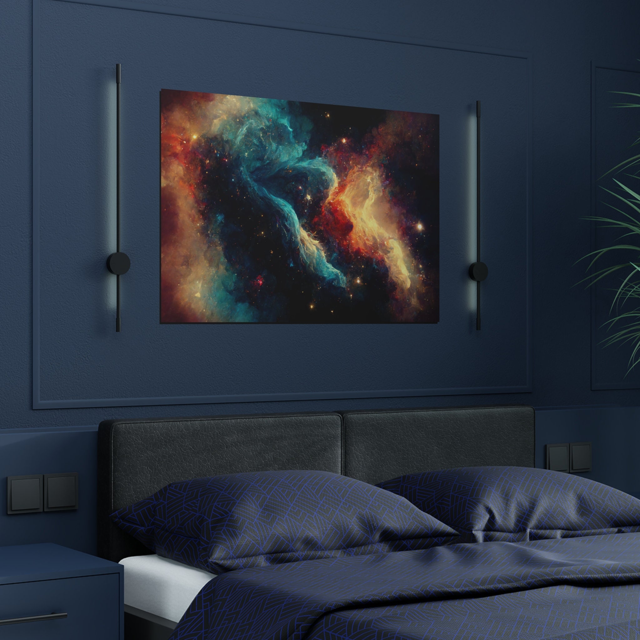 Fire and Ice Nebula Horizontal Satin Posters 300/210gsm Space Art ...