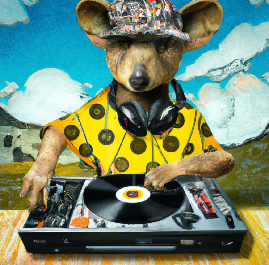 Dj Mouse in Van Gogh Style - Digital Prints Wall Art, Digital Prints ...
