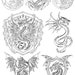 Dragon-themed Designs, for Tattoos, Decals, or Logos. There Are Several ...