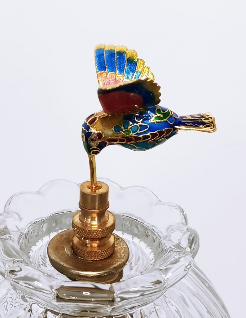 Vintage Cloisonne Hummingbird Lamp Finial NIB - Etsy
