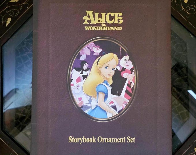 Disney Alice in Wonderland Storybook Ornament Set - Etsy