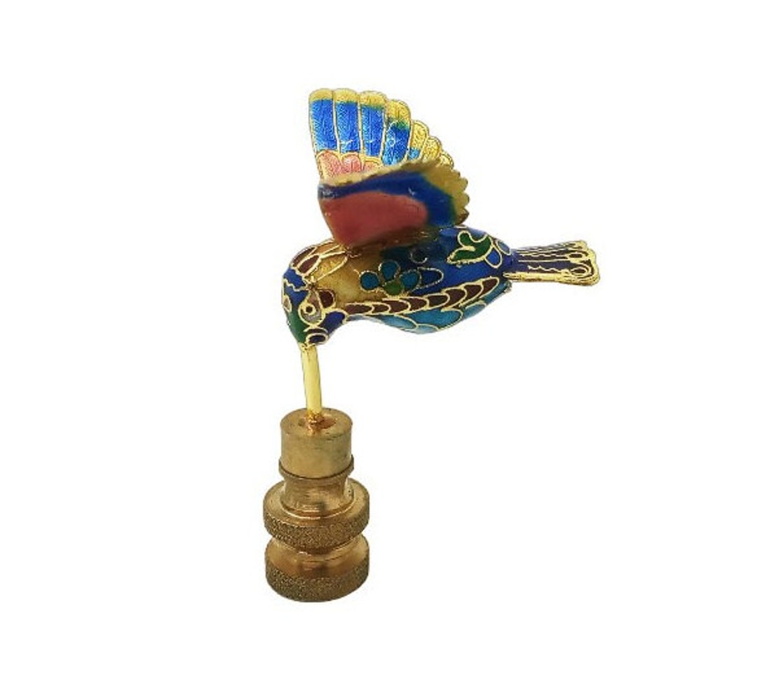 Vintage Cloisonne Hummingbird Lamp Finial NIB - Etsy