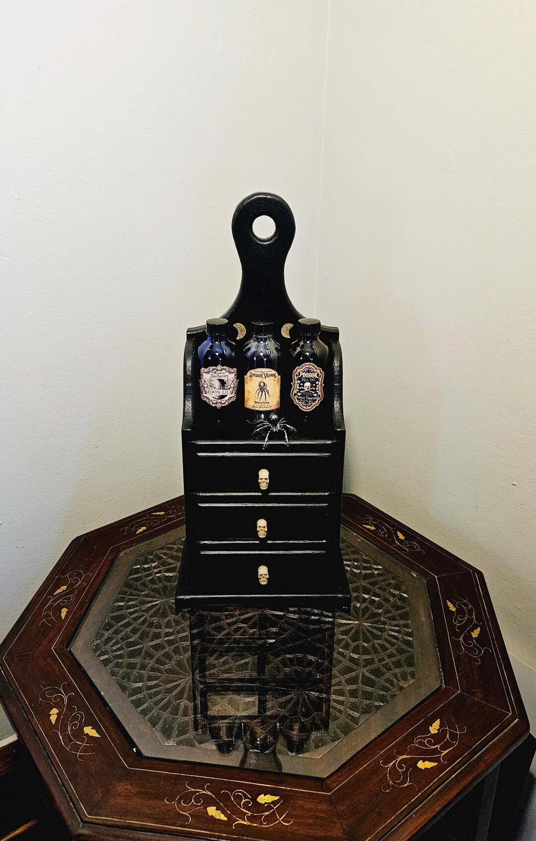 Apothecary Cabinet Shelf Wall Hanging With Drawers Goth Witch ...