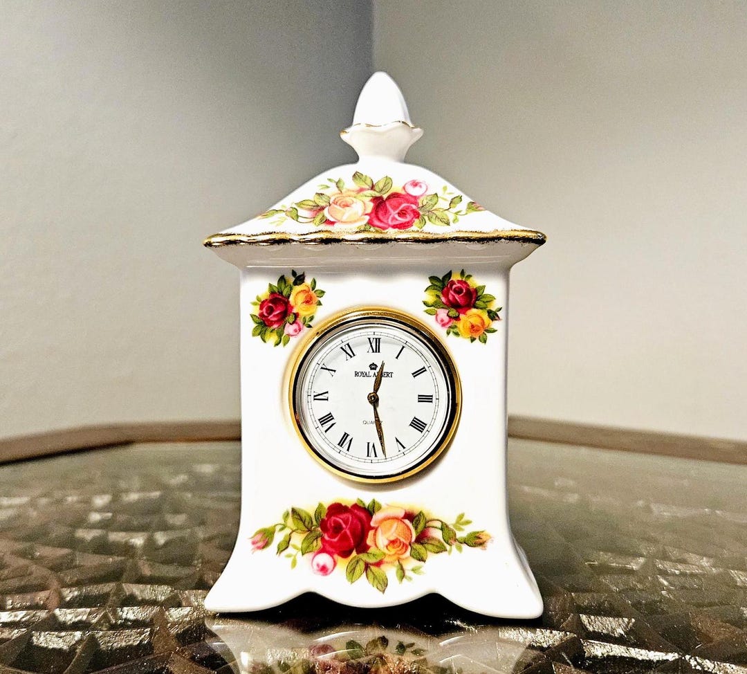 Vintage Royal Albert Old Country Roses Mini Clock 1962 - Etsy