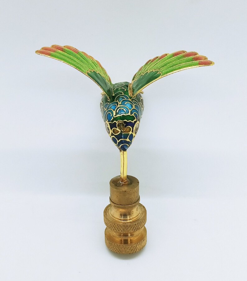 Vintage Cloisonne Hummingbird Lamp Finial NIB - Etsy