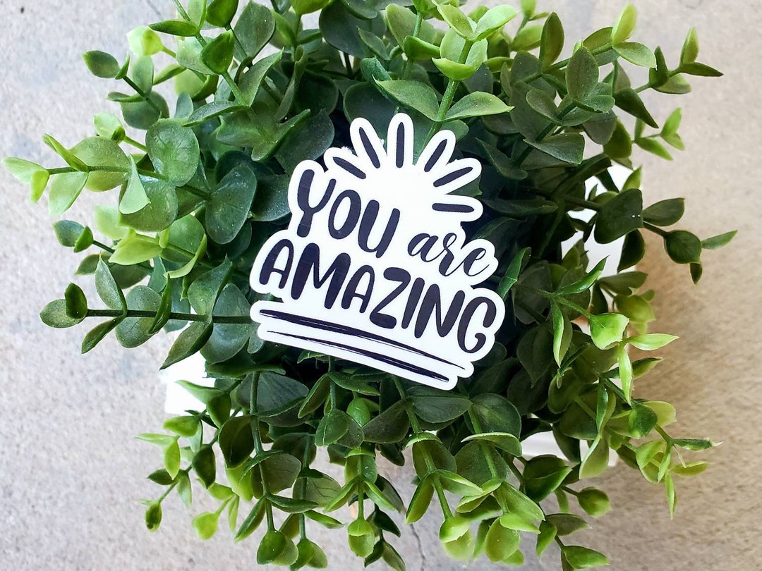 You Are Amazing Sticker, Encouragement Stickers, Positive Affirmations ...