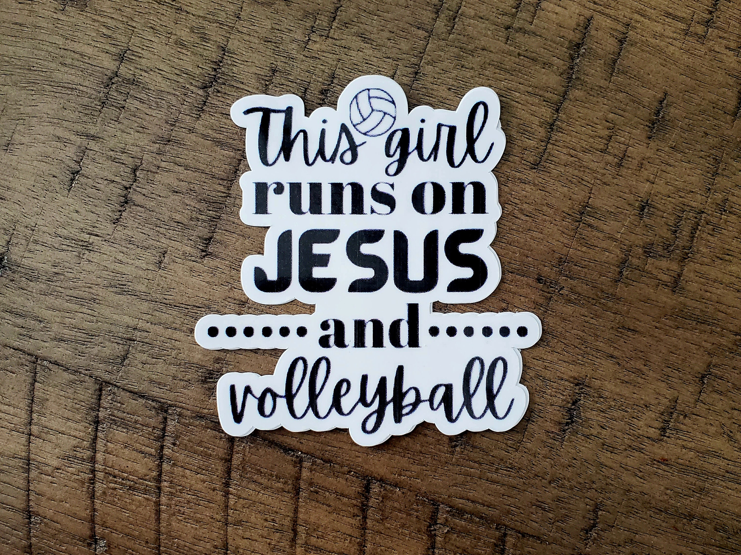 Volleyball Sticker Volleyball Love Sticker Jesus Sticker - Etsy