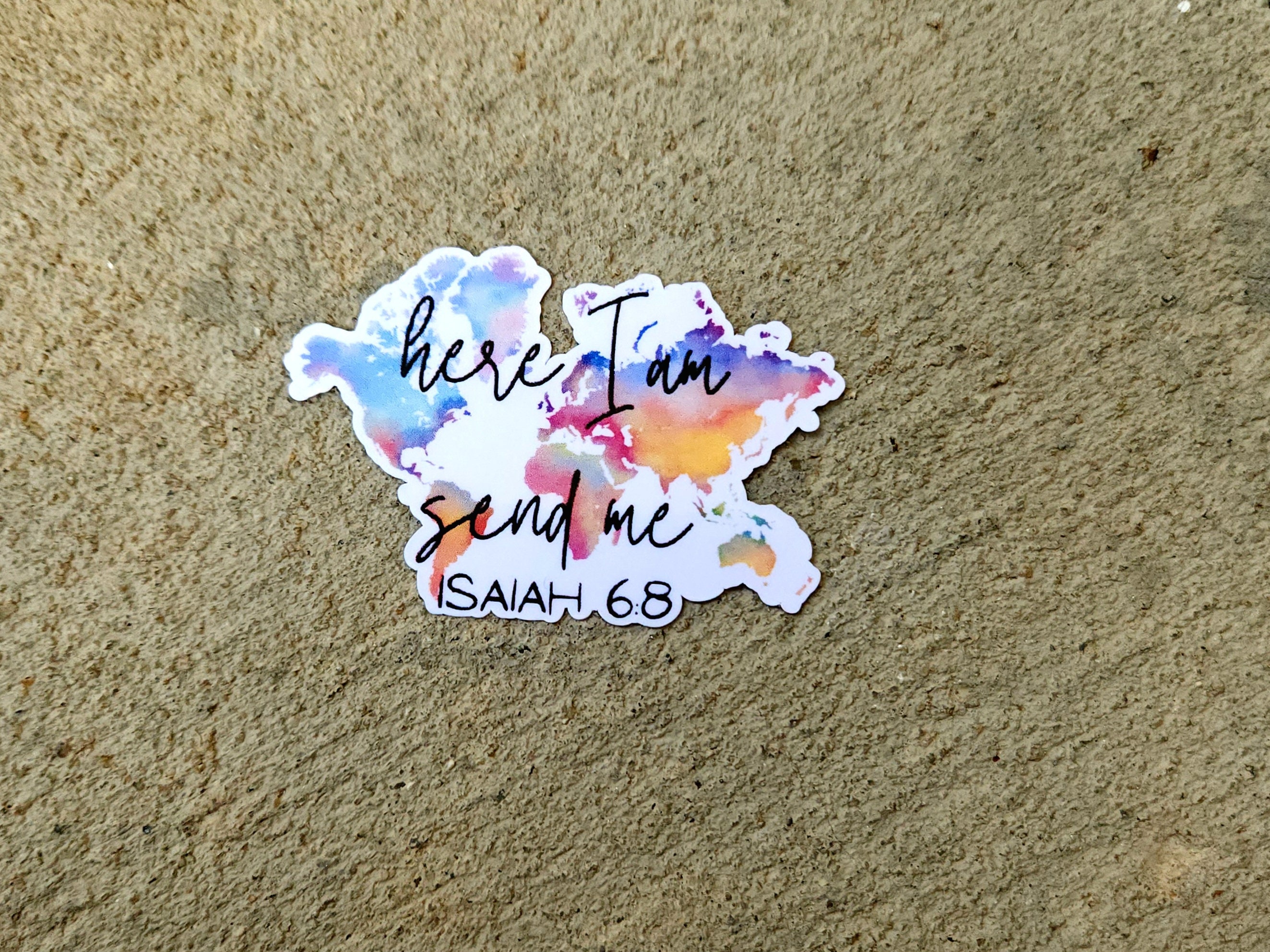 Here I Am Send Me Sticker Send Me Map Sticker Christian - Etsy