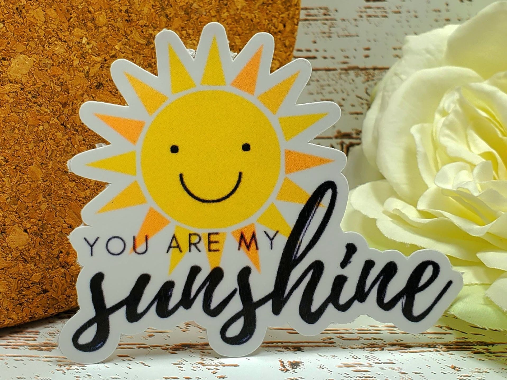 You Are My Sunshine Sticker, Sunshine Sticker, Sunshine Decal, Smile ...