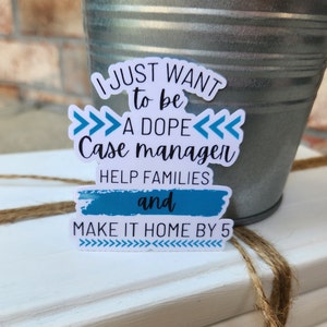 Funny Case Manager Sticker, Funny Nurse Sticker, Case Manager Gift Idea ...