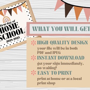 First Day of Homeschool Sign, First Day of School Sign, Printable ...