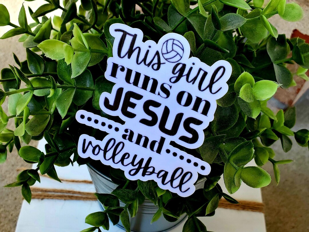 Volleyball Sticker Volleyball Love Sticker Jesus Sticker - Etsy