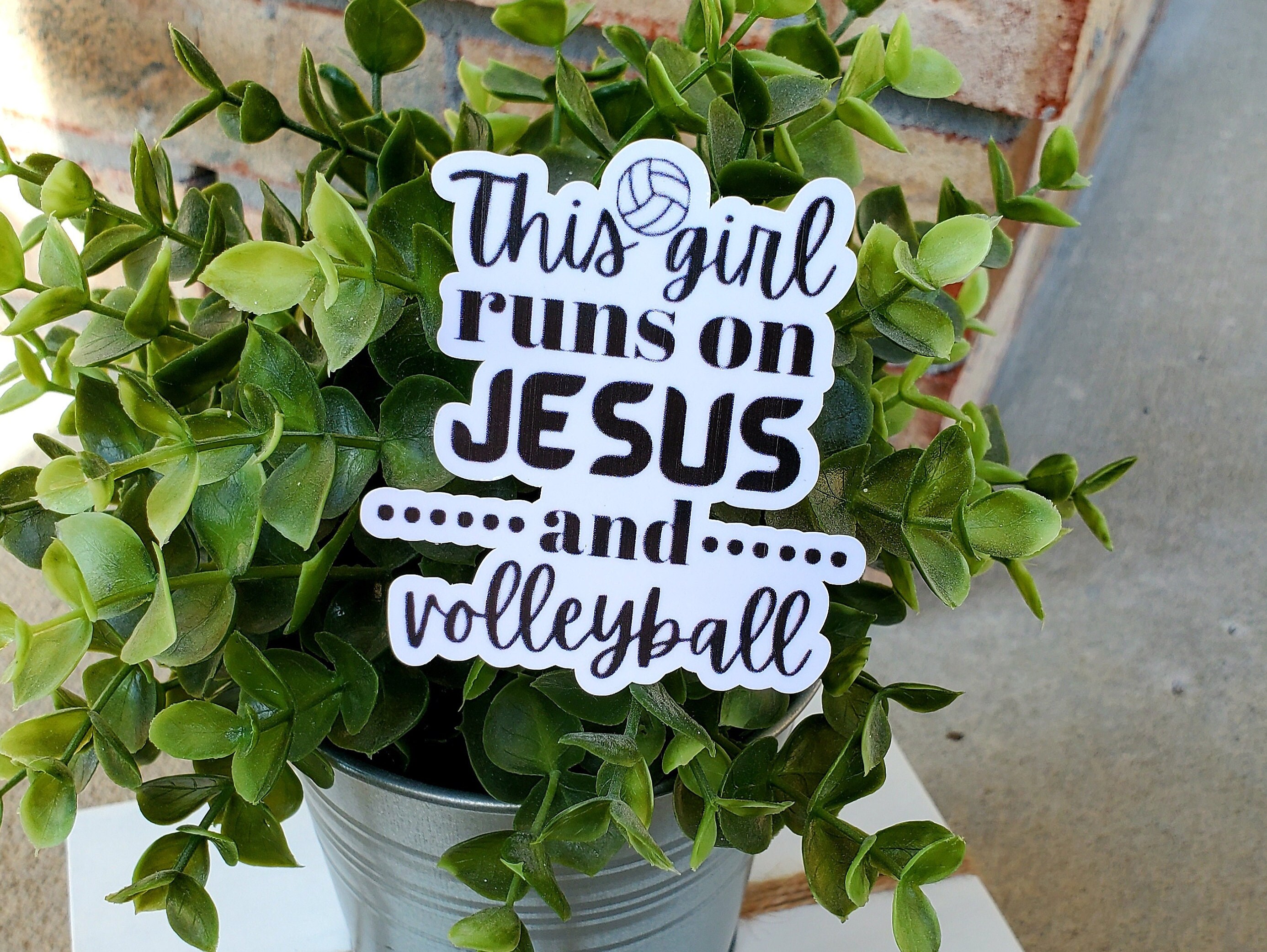Volleyball Sticker Volleyball Love Sticker Jesus Sticker - Etsy