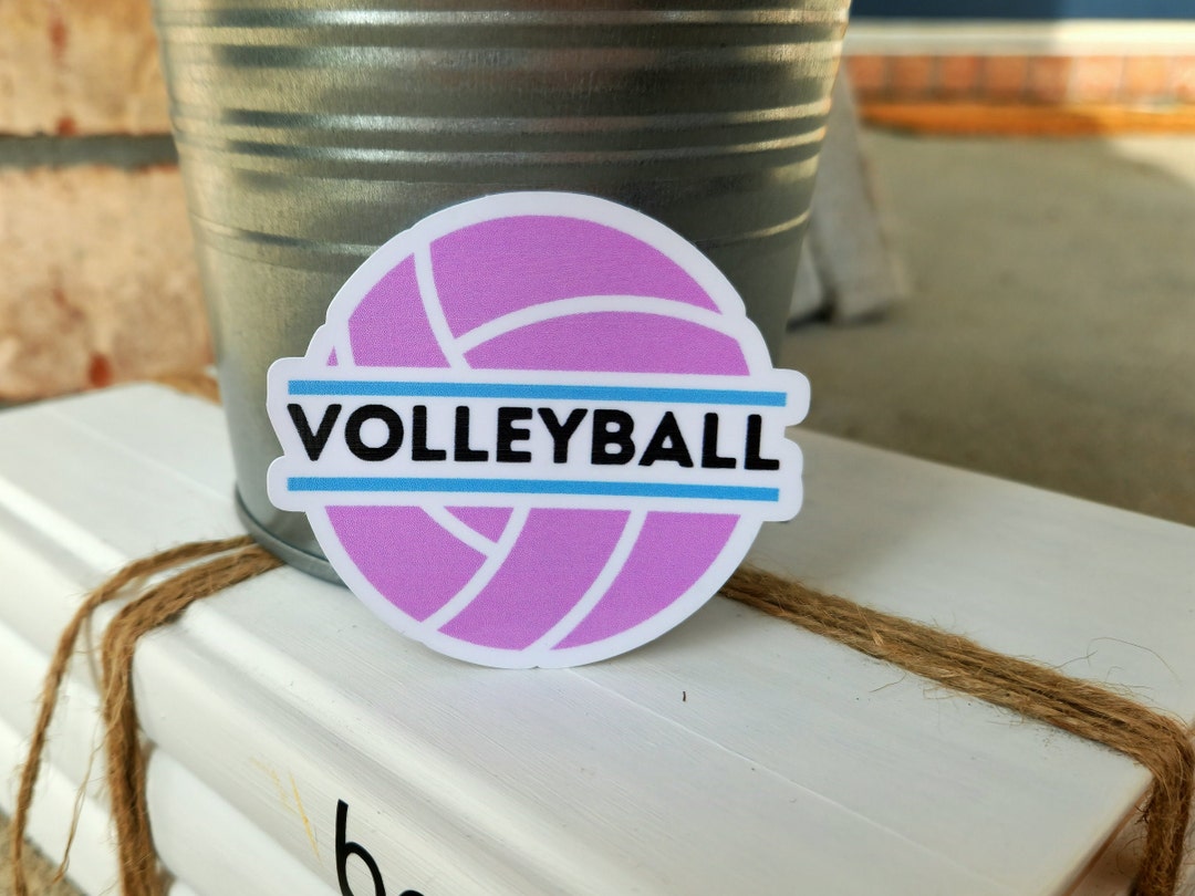 Volleyball Sticker, Volleyball Life Sticker, Purple Volleyball ...