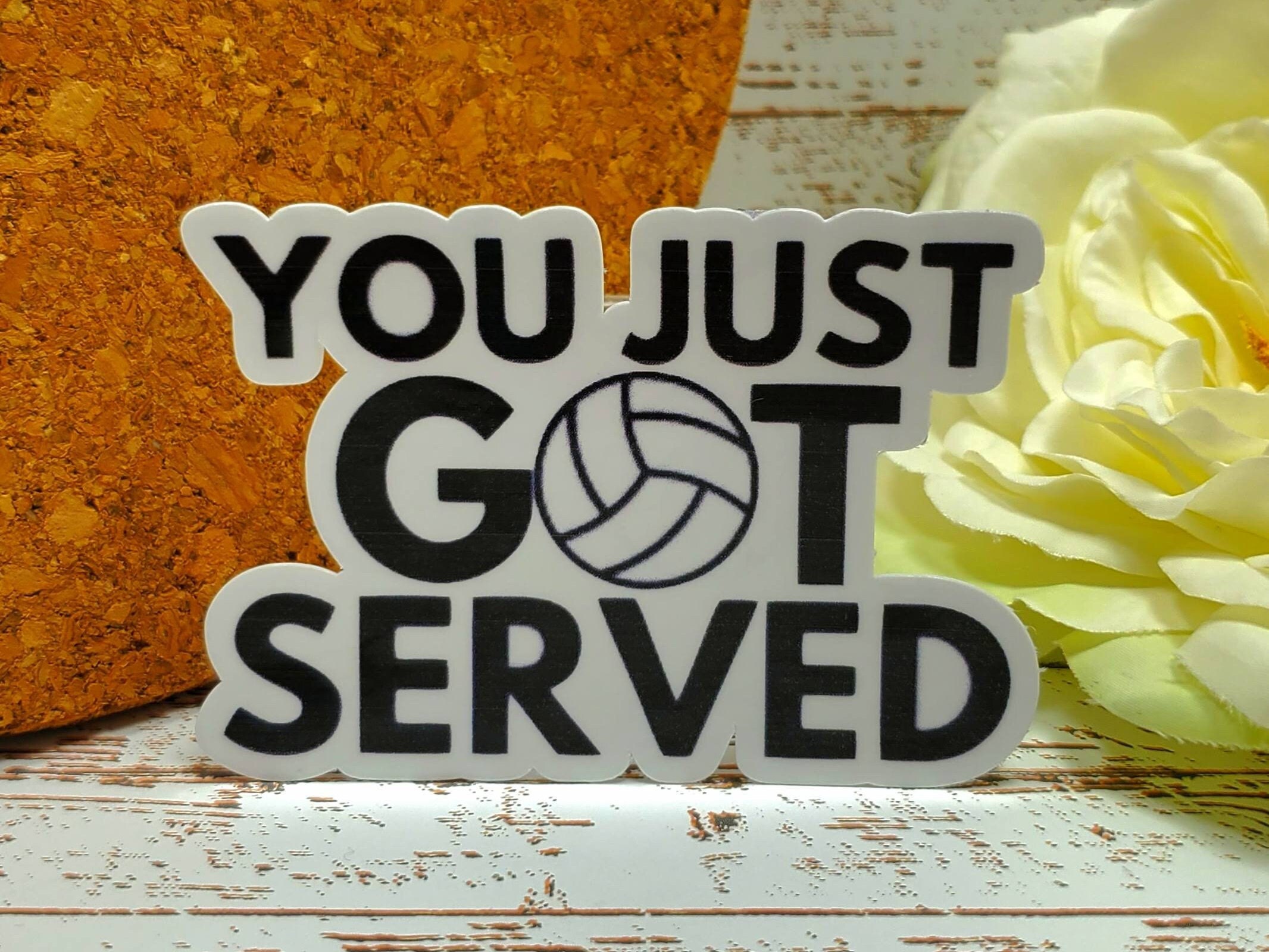 Volleyball Sticker, Volleyball Love Sticker, You Just Got Served, Sport ...