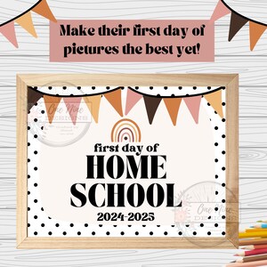 First Day of Homeschool Sign, First Day of School Sign, Printable ...