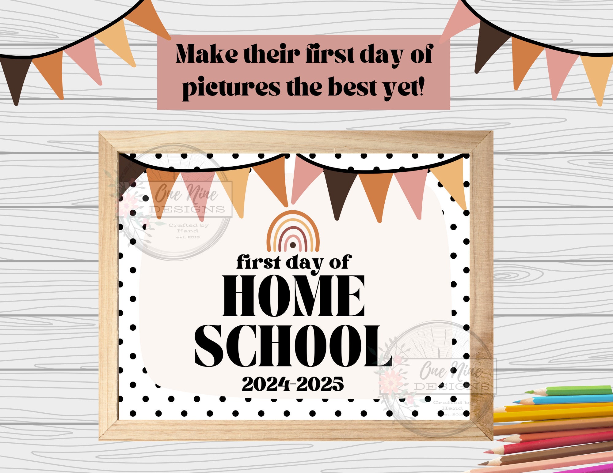First Day of Homeschool Sign, First Day of School Sign, Printable ...