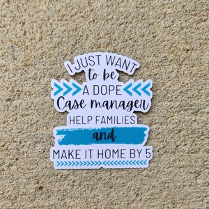 Funny Case Manager Sticker, Funny Nurse Sticker, Case Manager Gift Idea ...