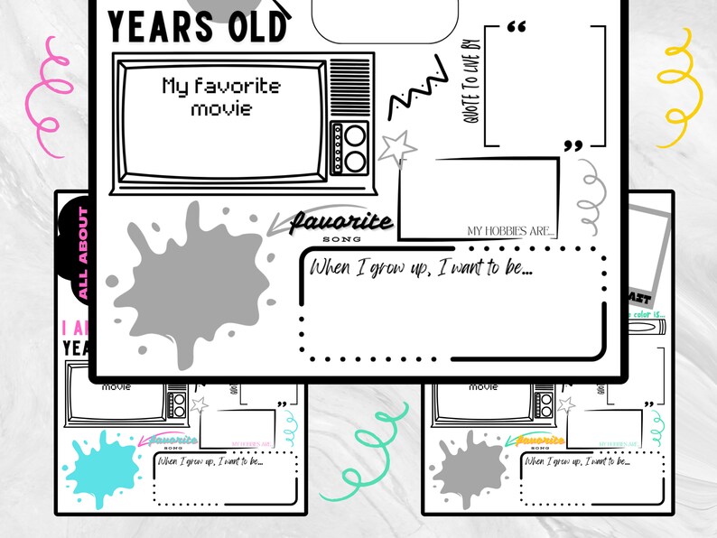 All About Me, All About Me Printable, Homeschool Worksheet, First Day ...