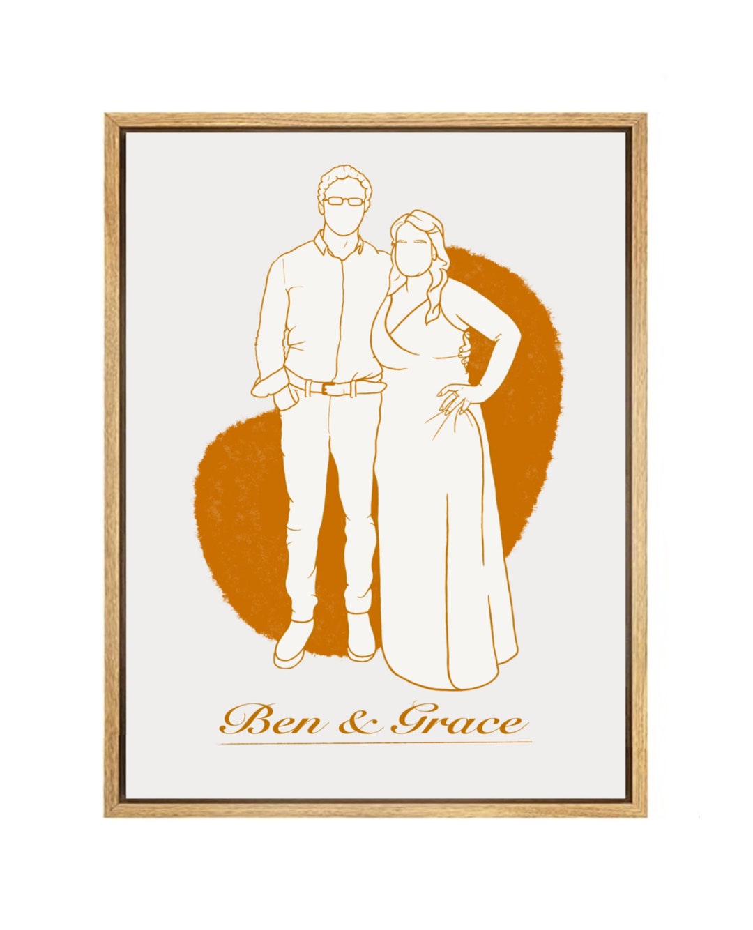 Custom Couple Line Drawings Digital Download - Etsy