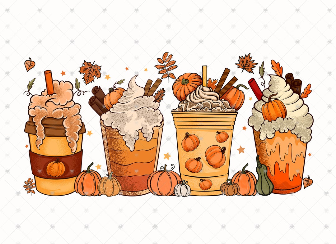 Fall Coffee Pumpkin Png Fall Drink Design Pumpkin Spice Png - Etsy