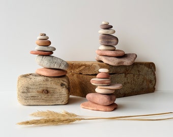 Balancing Stone Sculpture, Earthy Room Decor, Aesthetic Shelf Decor ...