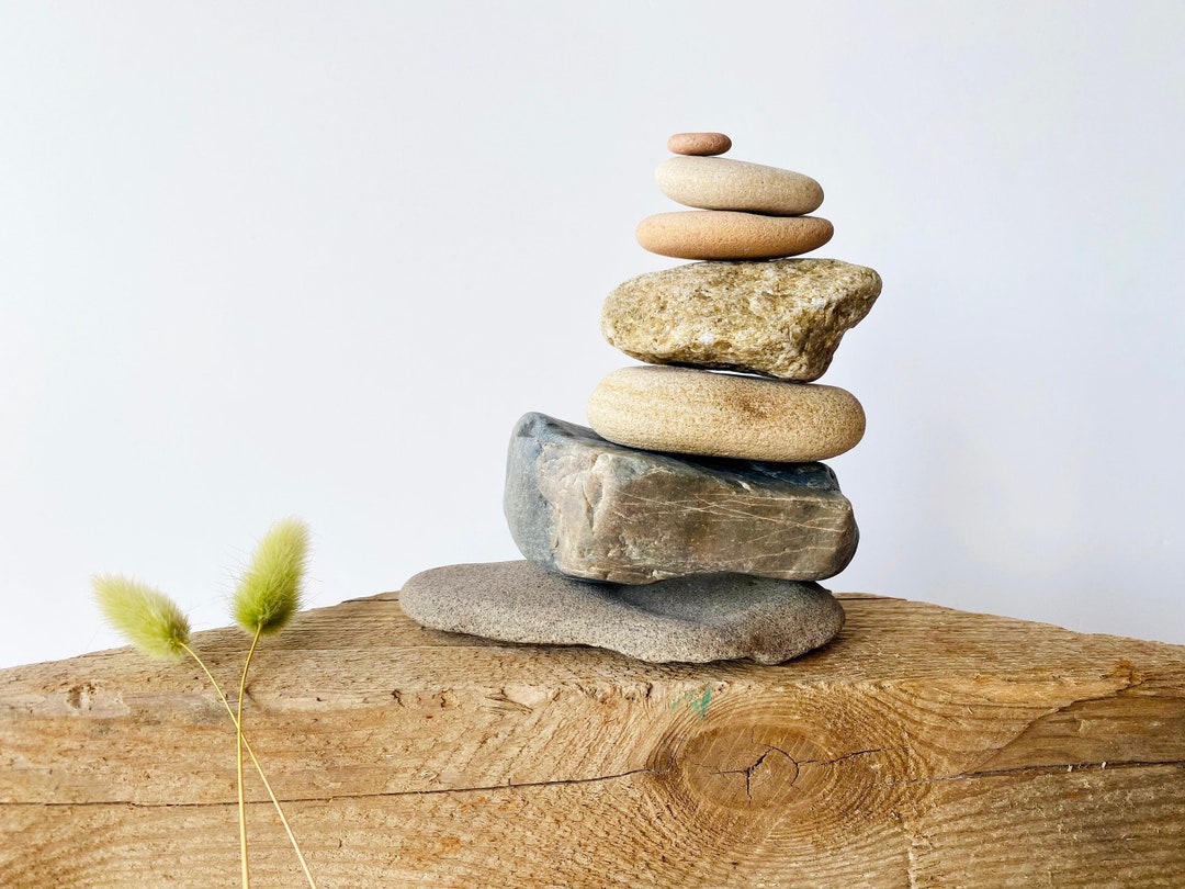 Abstract Stone Sculpture, Zen Stone Tower, Sea Theme Bathroom, Shelf ...