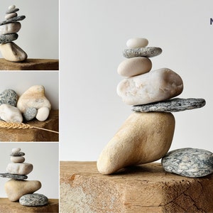 Japandi Art Cairn, Zen Rock Stack, Meditative Gifts, Calming Activities ...