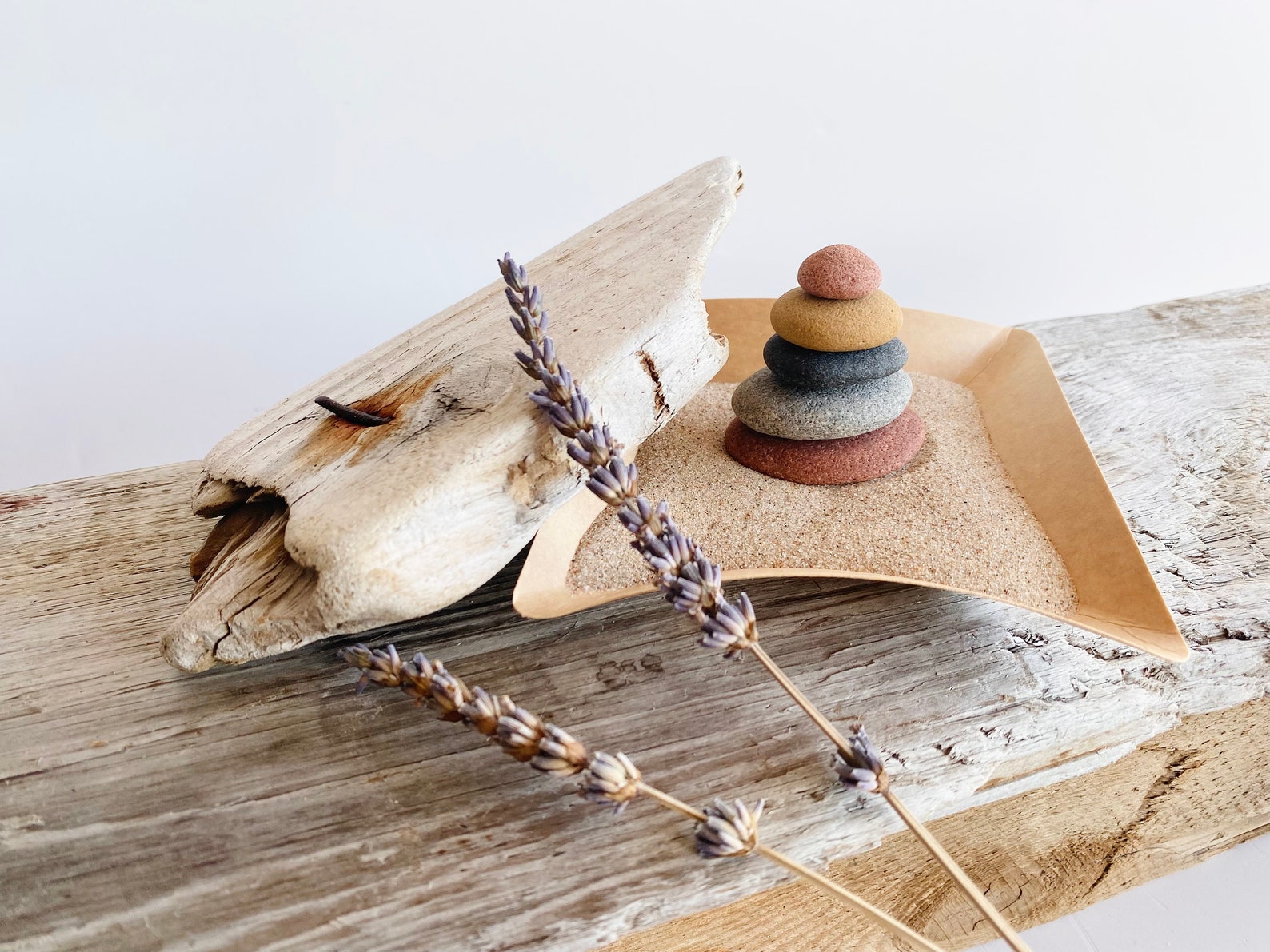 Bookshelf Decor Objects Japandi Anxiety Relief Zen Garden - Etsy