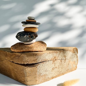 Balancing Stone Sculpture, Earthy Room Decor, Aesthetic Shelf Decor ...