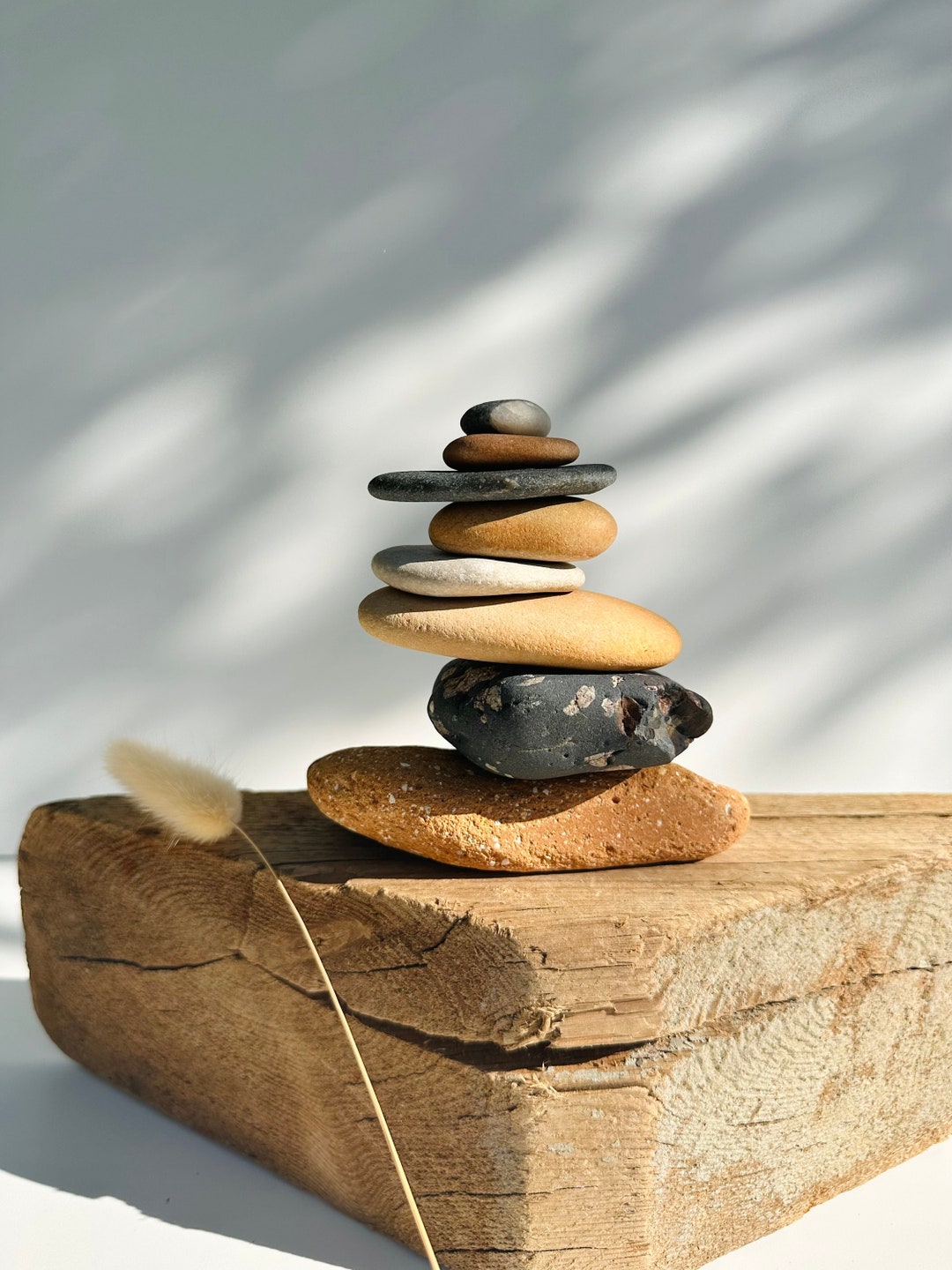 Balancing Stone Sculpture, Earthy Room Decor, Aesthetic Shelf Decor ...