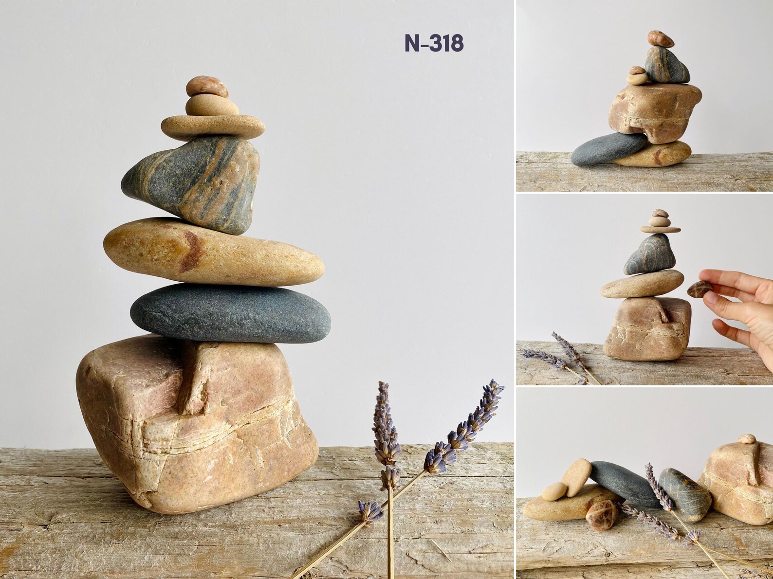 Japandi Art Cairn, Zen Rock Stack, Meditative Gifts, Calming Activities ...