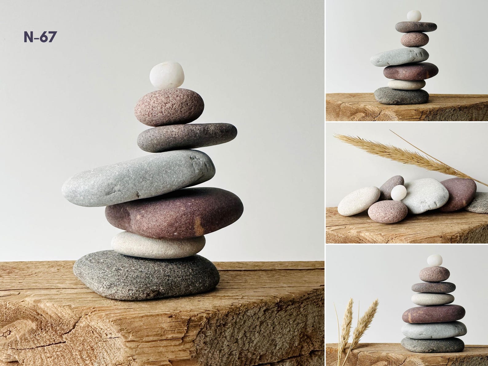 Japandi Art Cairn, Zen Rock Stack, Meditative Gifts, Calming Activities ...