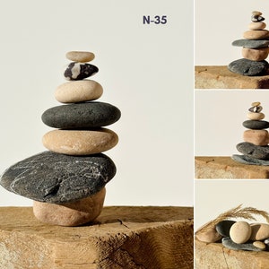 Japandi Art Cairn, Zen Rock Stack, Meditative Gifts, Calming Activities ...