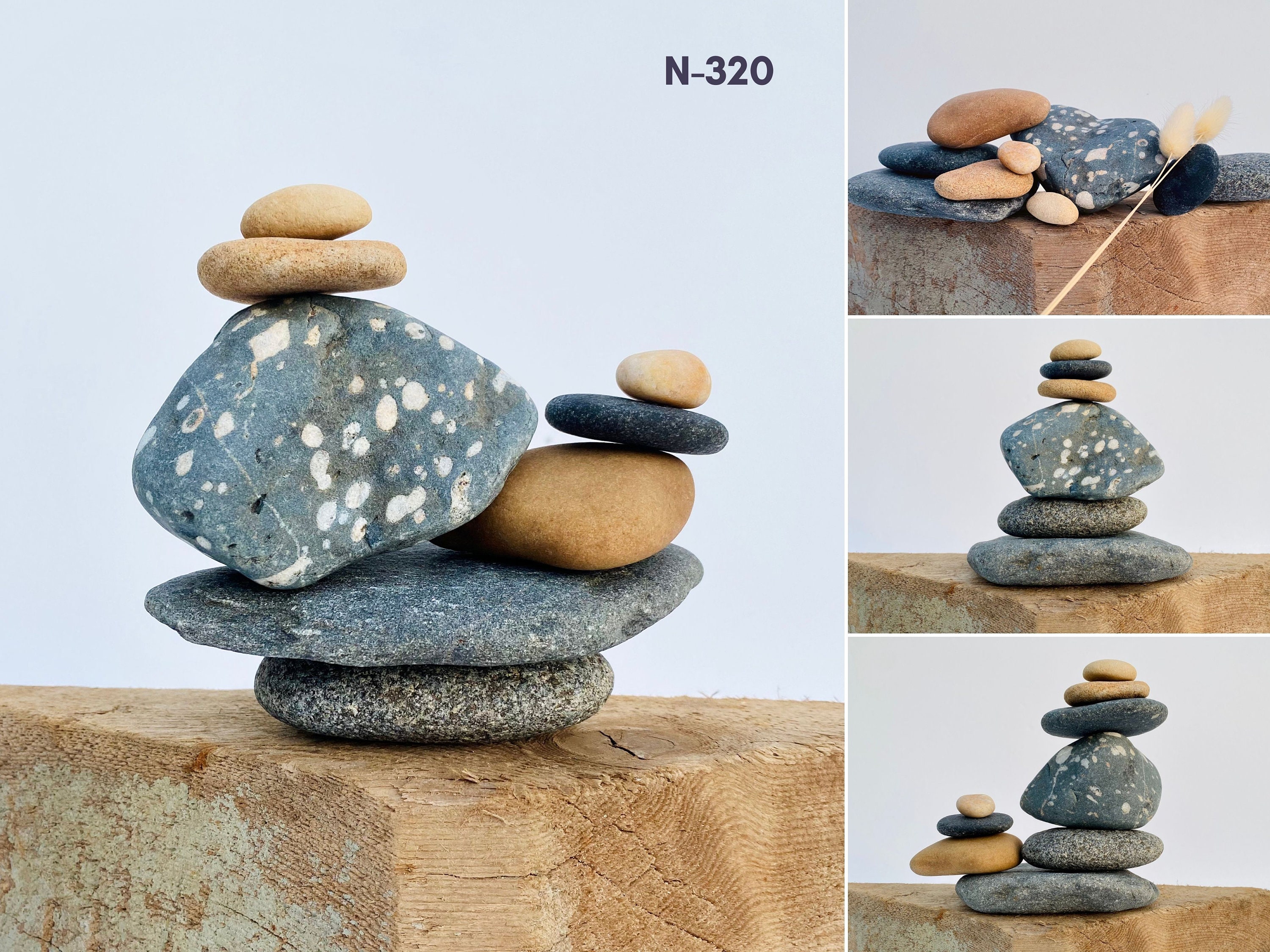 Japandi Art Cairn, Zen Rock Stack, Meditative Gifts, Calming Activities ...