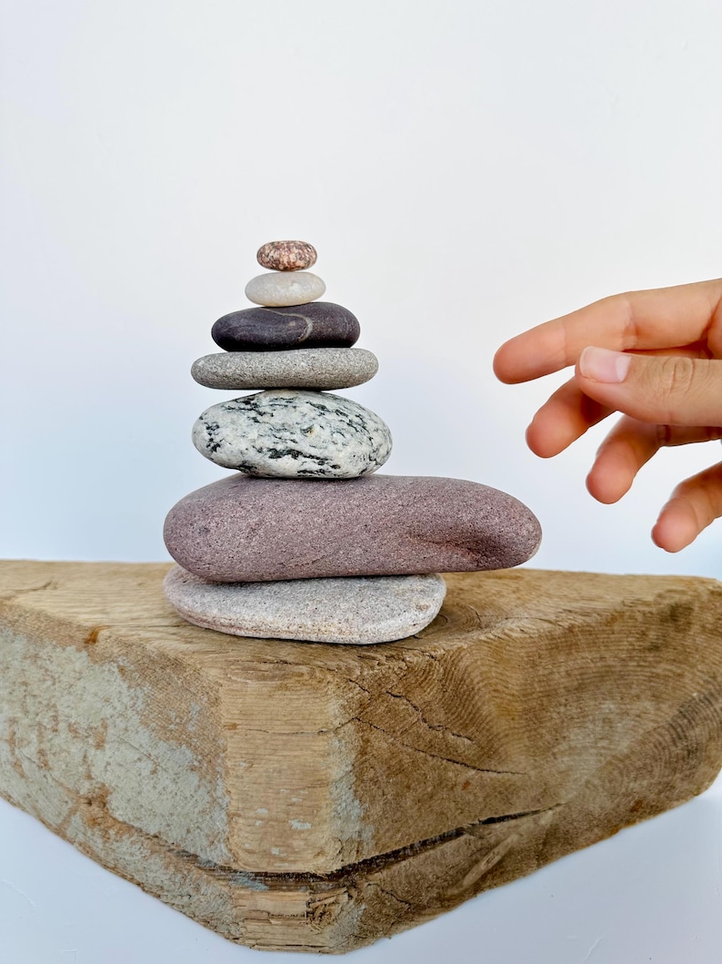 Balancing Stone Sculpture, Earthy Room Decor, Aesthetic Shelf Decor ...