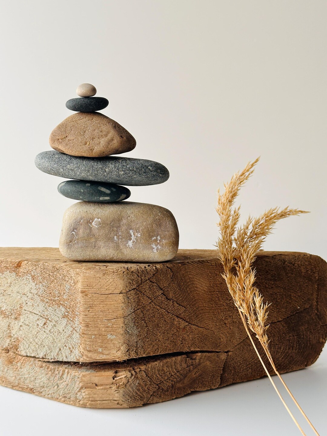Japandi Art Cairn, Zen Rock Stack, Meditative Gifts, Calming Activities ...